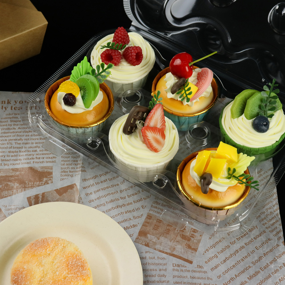 Wholesale Disposable 6-Compartment Plastic Cupcake & Muffin Packaging ...